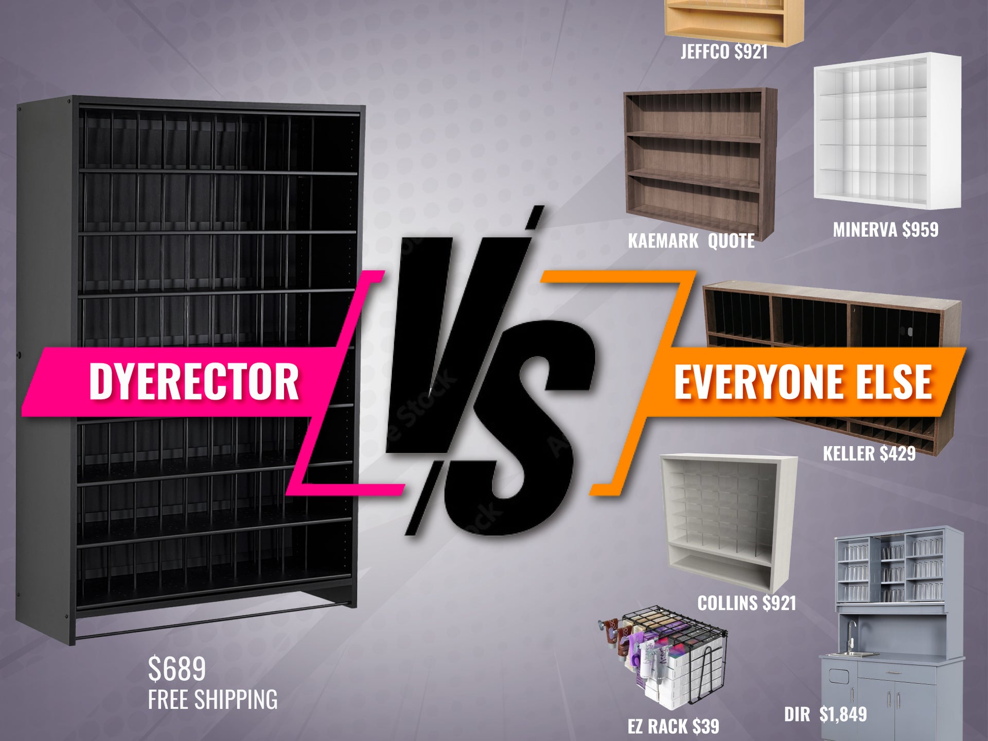 Hair Color Organizer Rack for Salons | Dyerector